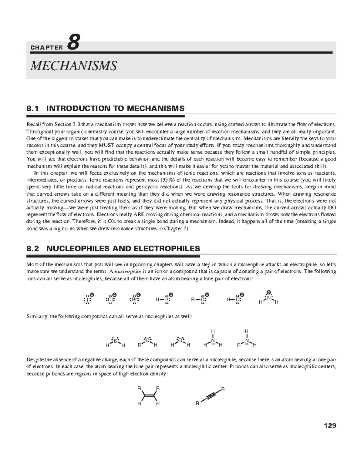 Mechanisms O CHE118A - C H A P T E R 8 MECHANISMS 8 INTRODUCTION TO MECHANISMS Recall from - Studocu