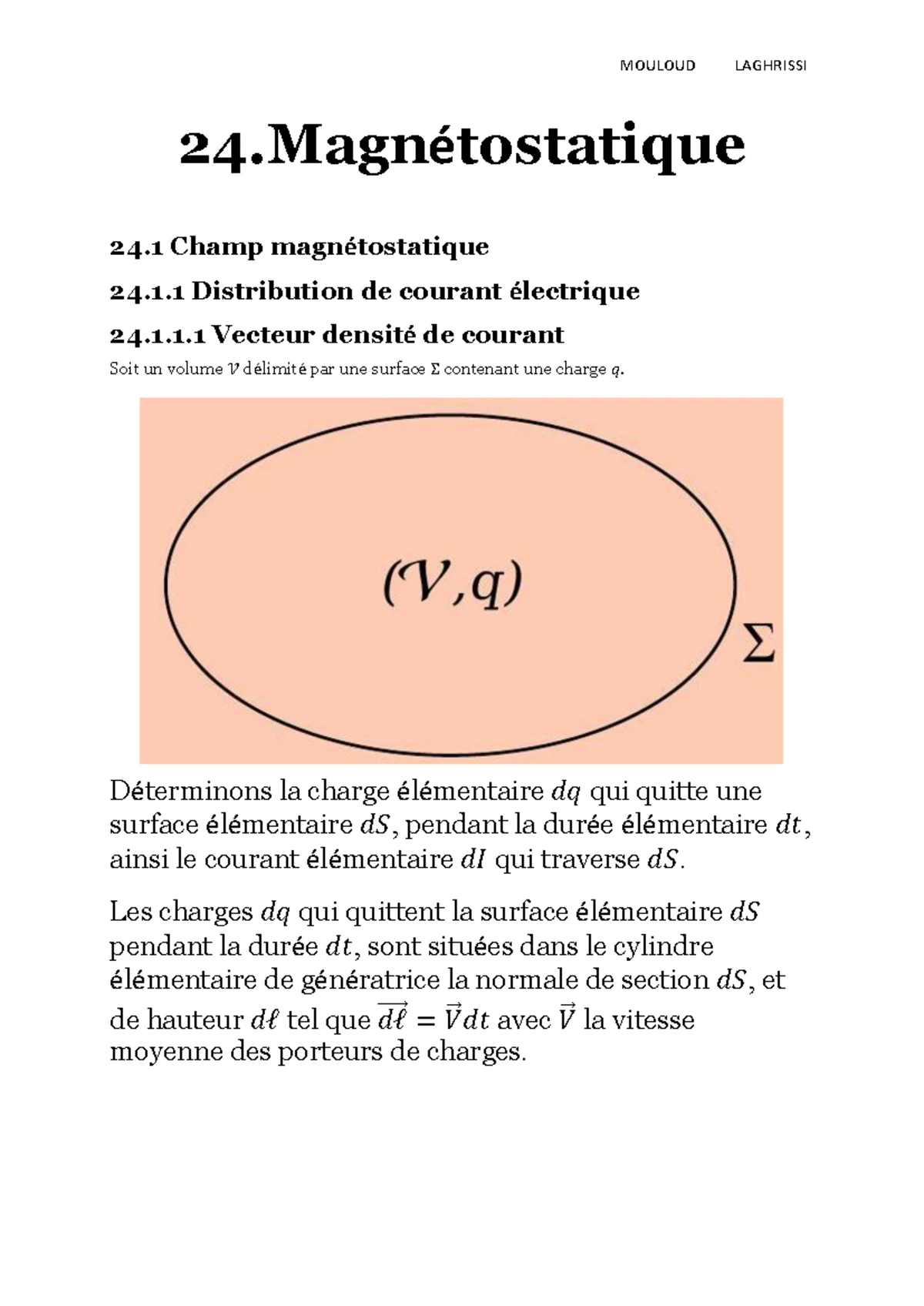 Cours 1 final Electrostatique Magnetostatique MIP S2 pdf - Faculté des ...