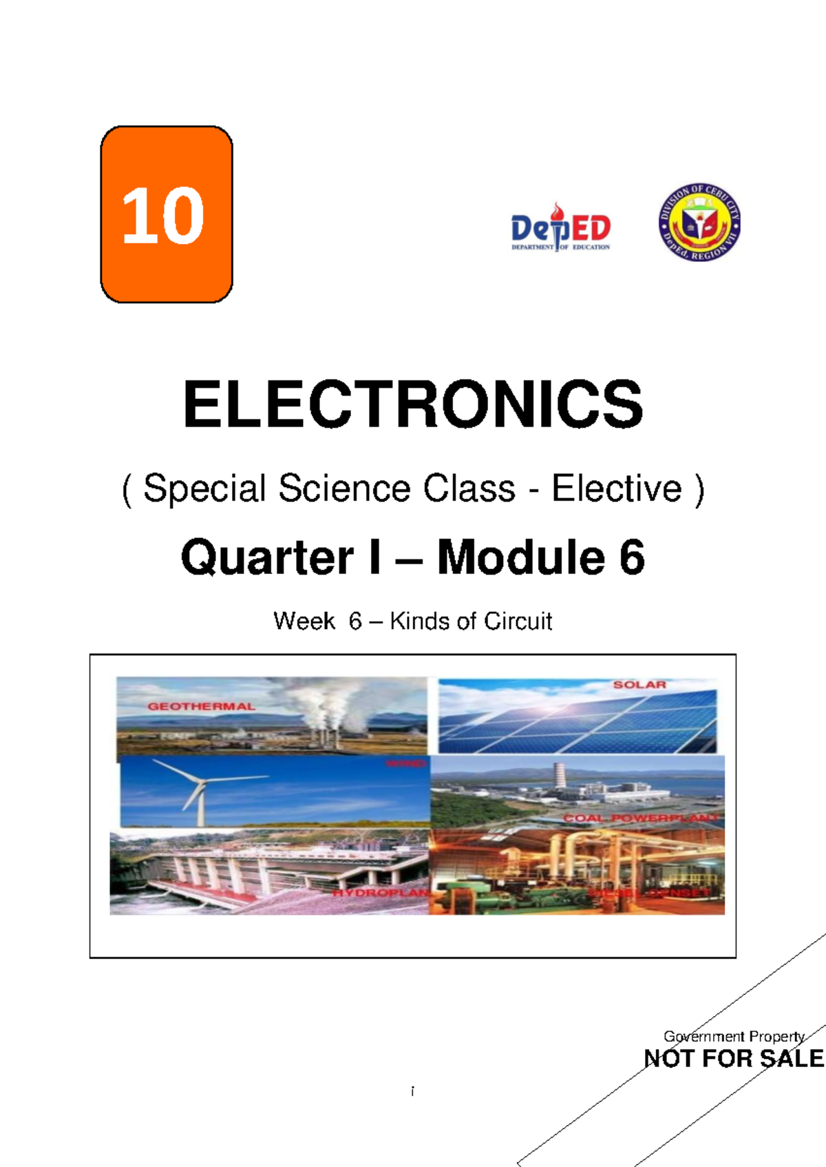 Final Module 6: Kinds of Circuit (Electronics 10 - SSCE) - Studocu
