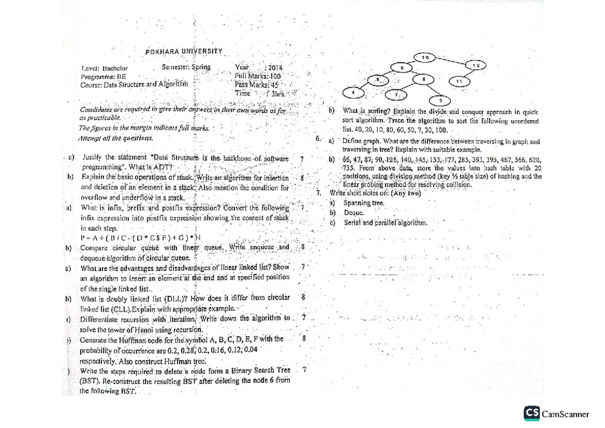 Data Structures and Algorithms 2025 Study Notes - Studocu