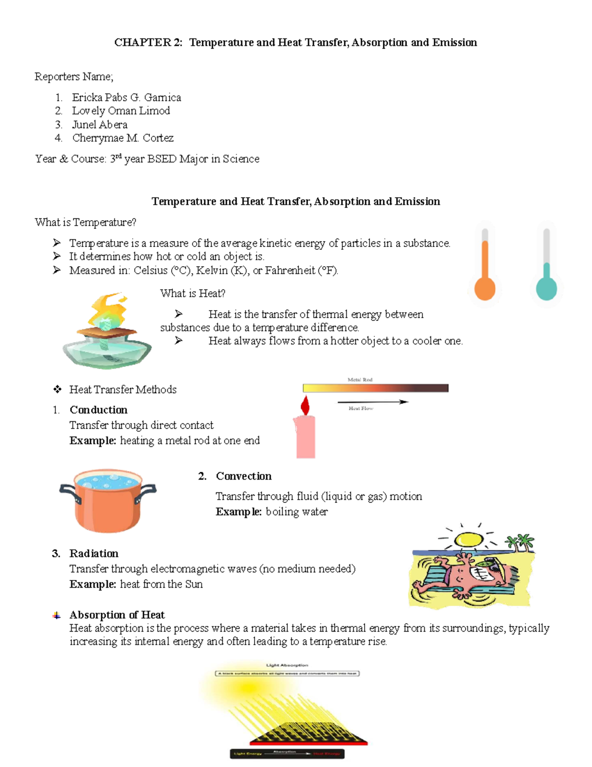 SCE133 CHAPTER 2: Understanding Temperature, Heat Transfer & Seasons ...
