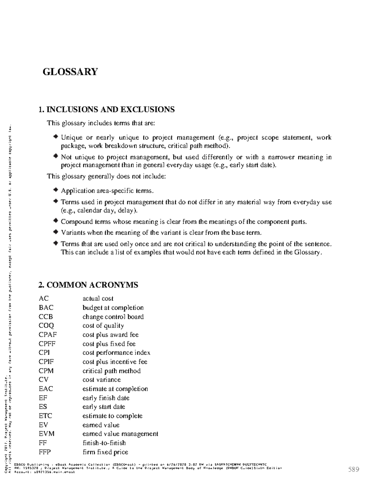 Project Manageme 2017 Glossary AGuide To The Project Man - 589 GLOSSARY ...