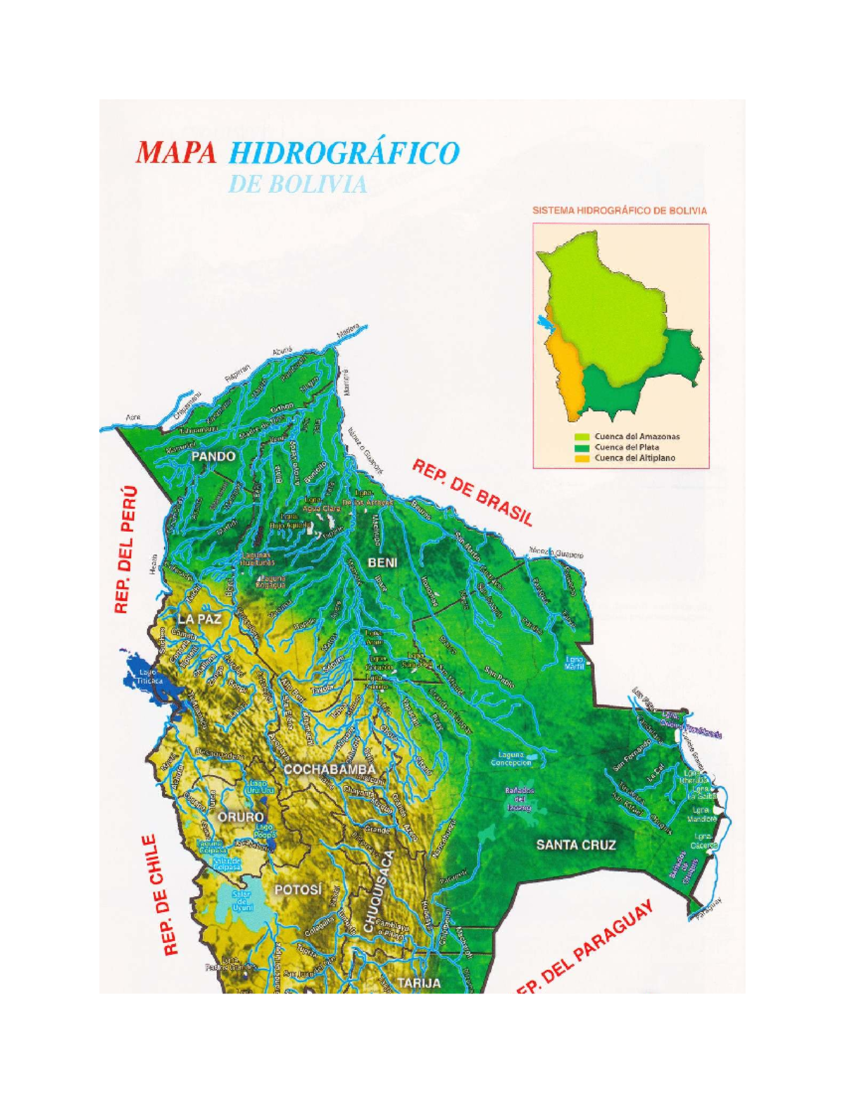 MAPA HIDROGRÁFICO DE BOLIVIA: ANÁLISIS Y DETALLES - Studocu