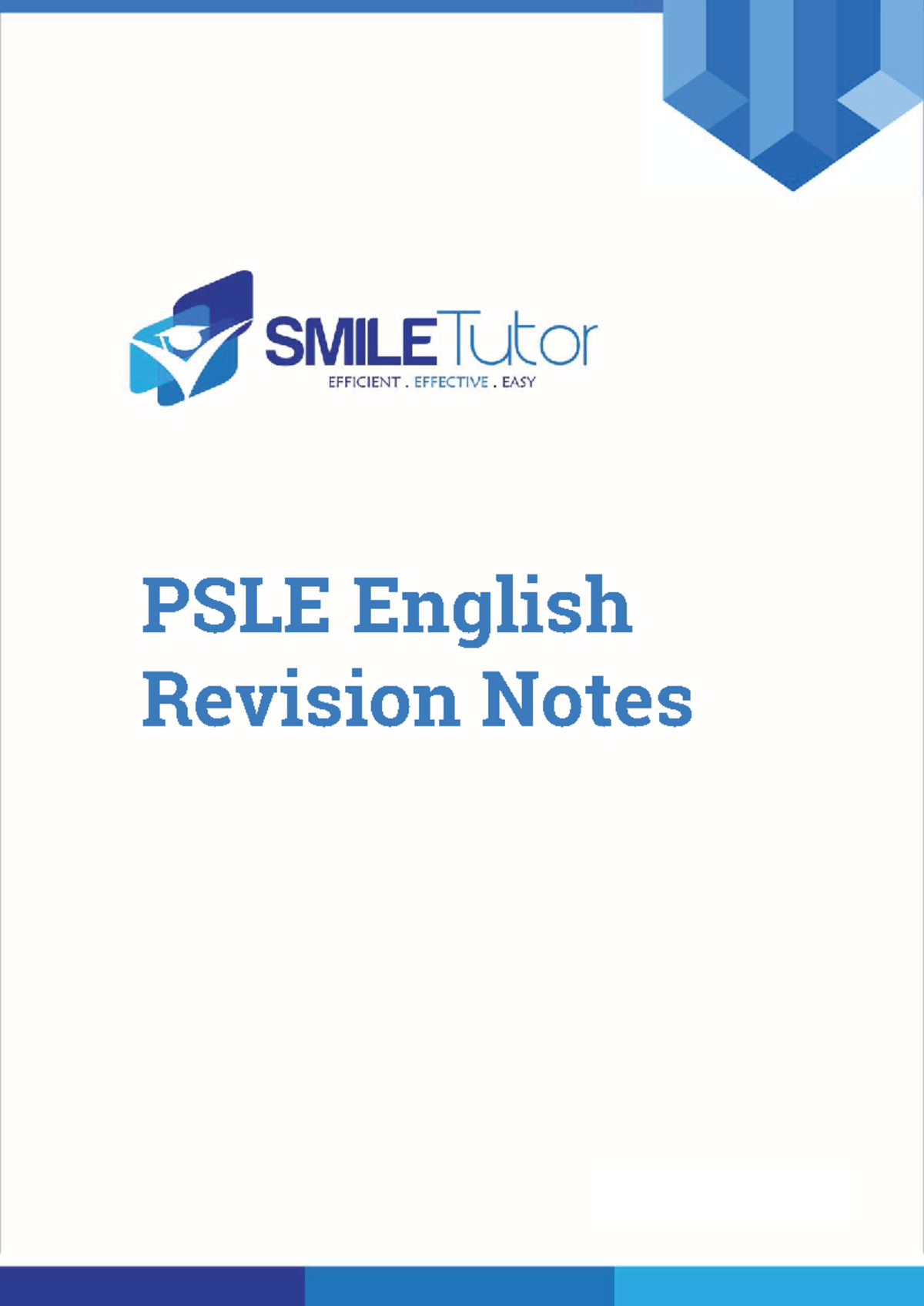 PSLE English revision notes: Grammar and parts of a sentence - Studocu
