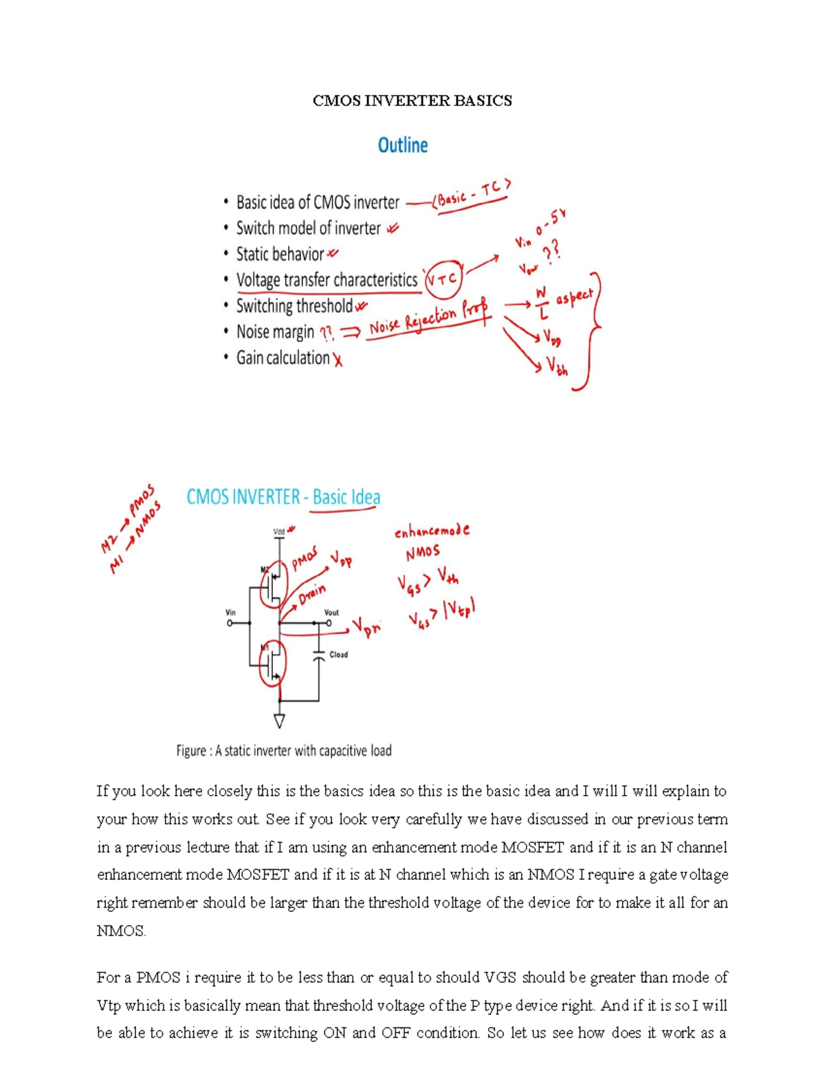 CMOS Inverter Basics: Understanding NMOS and PMOS Operation in VLSI ...