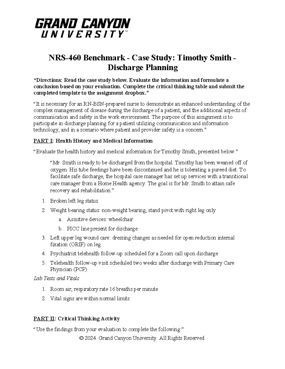 NRS-460-RS-T4-Benchmark-Case Study-Discharge Planning for Timothy Smith ...