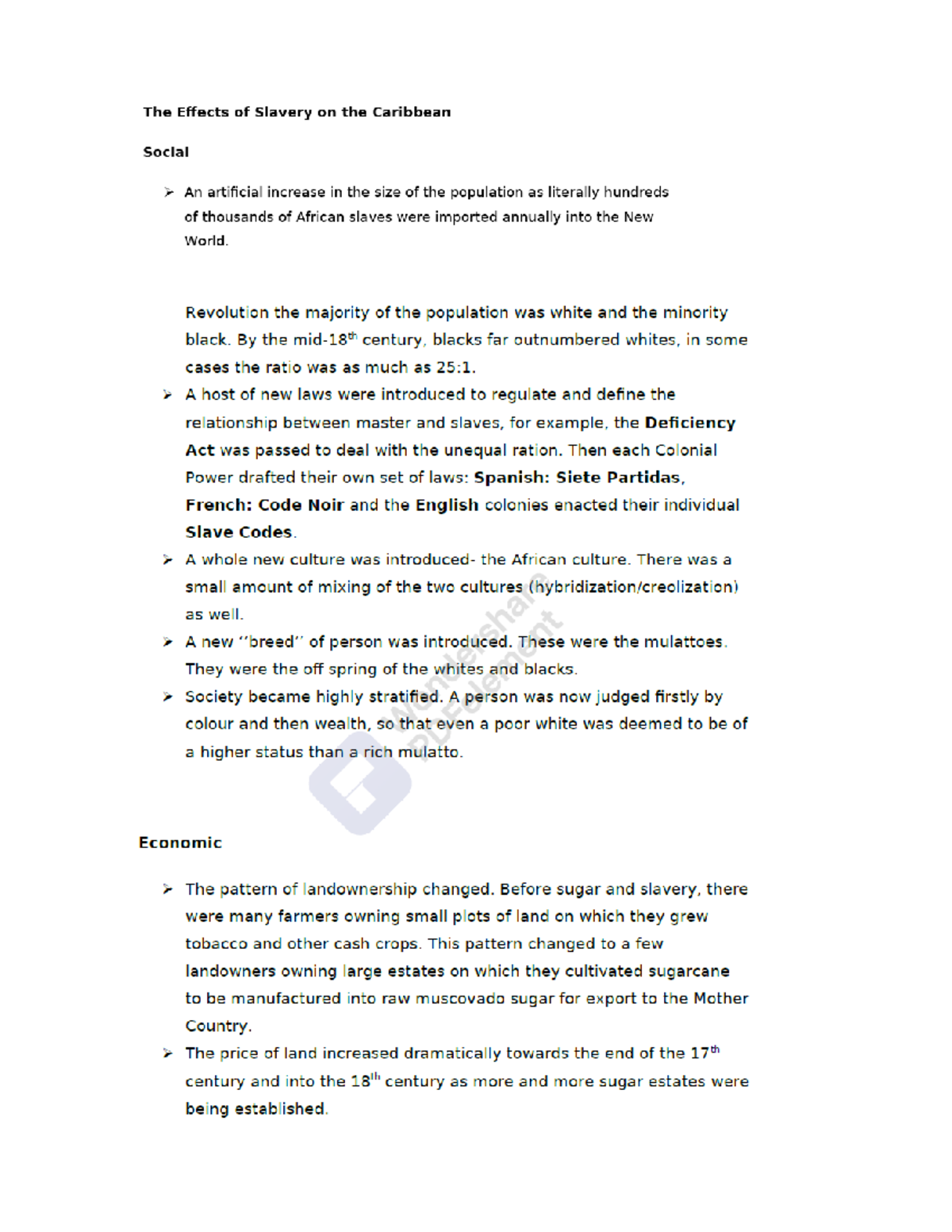 HIST 201: Effects of the Trans-Atlantic Slave Trade - Studocu