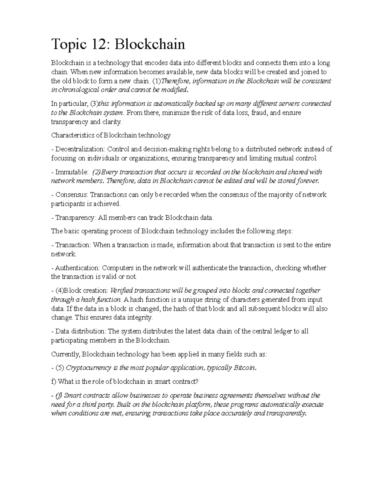 Topic 12a: Understanding Blockchain Technology and Its Applications ...