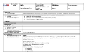 DEMO DLP - Determining Textual Evidence - A DETAILED LESSON PLAN IN ...