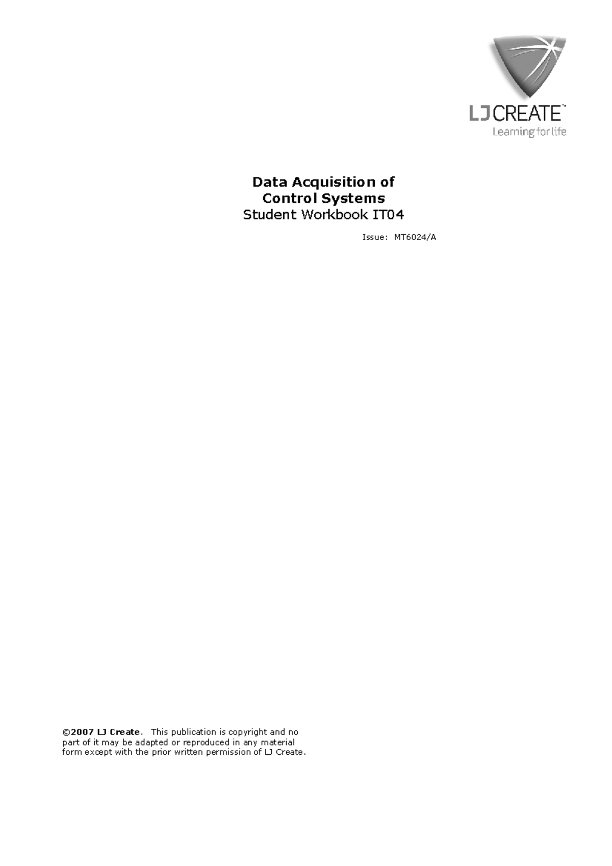 Data Acquisition of Control Systems - IT04 Student Workbook - Studocu
