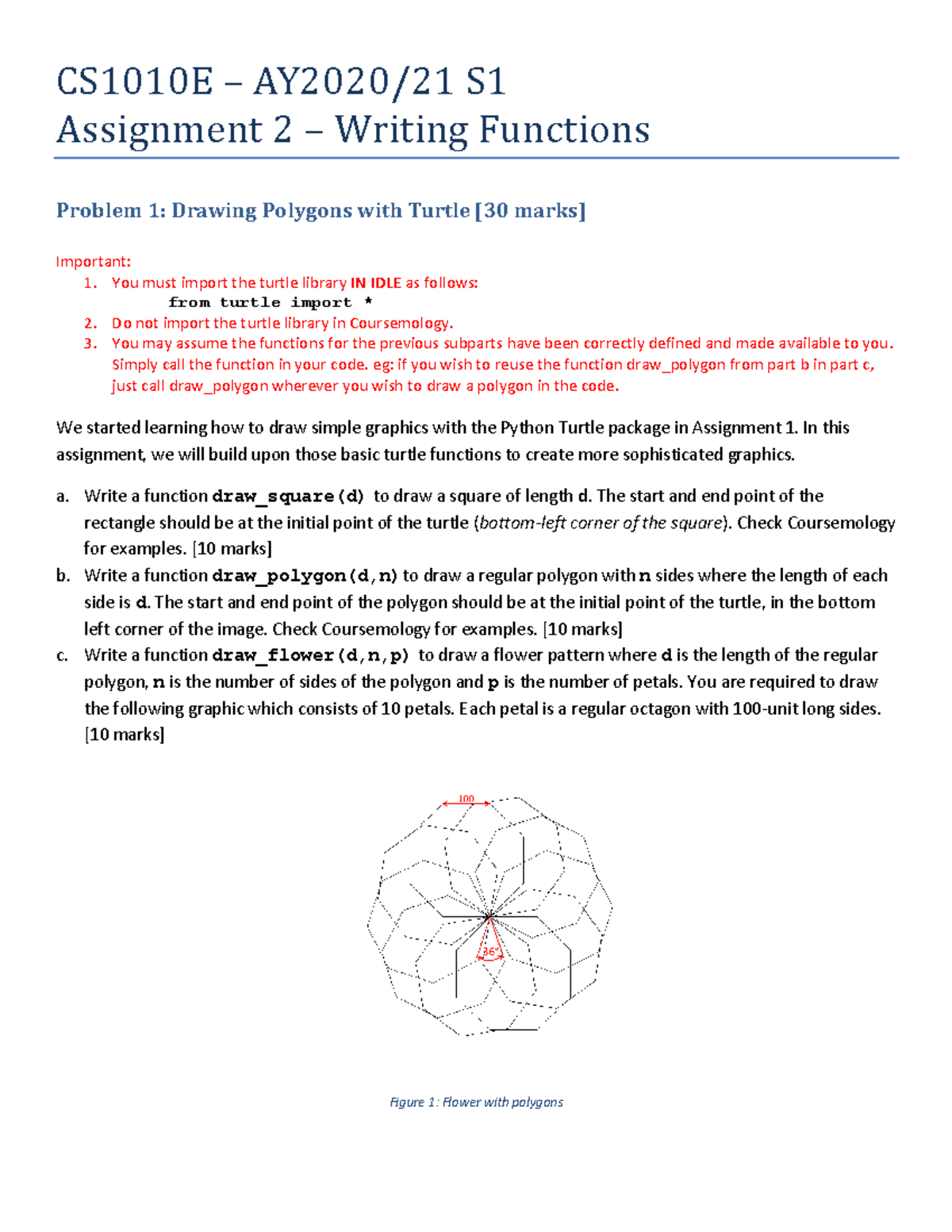 CS1010E – AY2020/21 S: Assignment 2 – Writing Functions Guide - Studocu