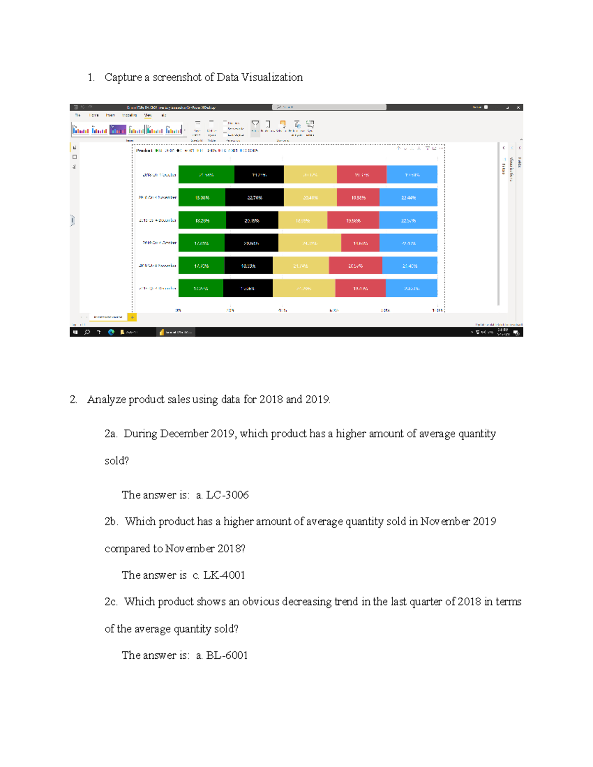 Data Analysis Insights for ACC 411: Product Sales & Visualization - Studocu