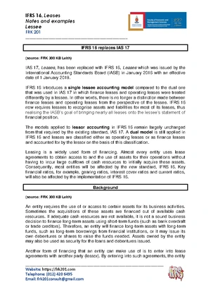 IAS 8 handout - Notes - EXAMPLE EXAMPLE: Prior period error Right ...