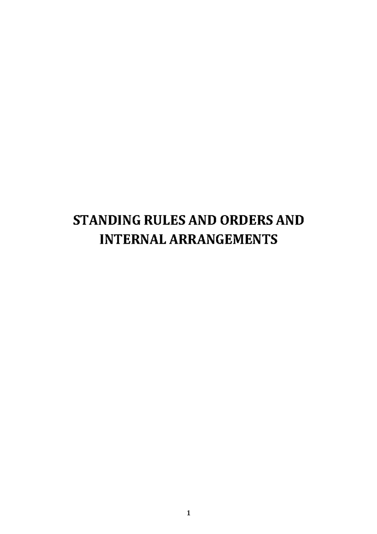 Standing Rules and Orders of the National Assembly: A Comprehensive ...