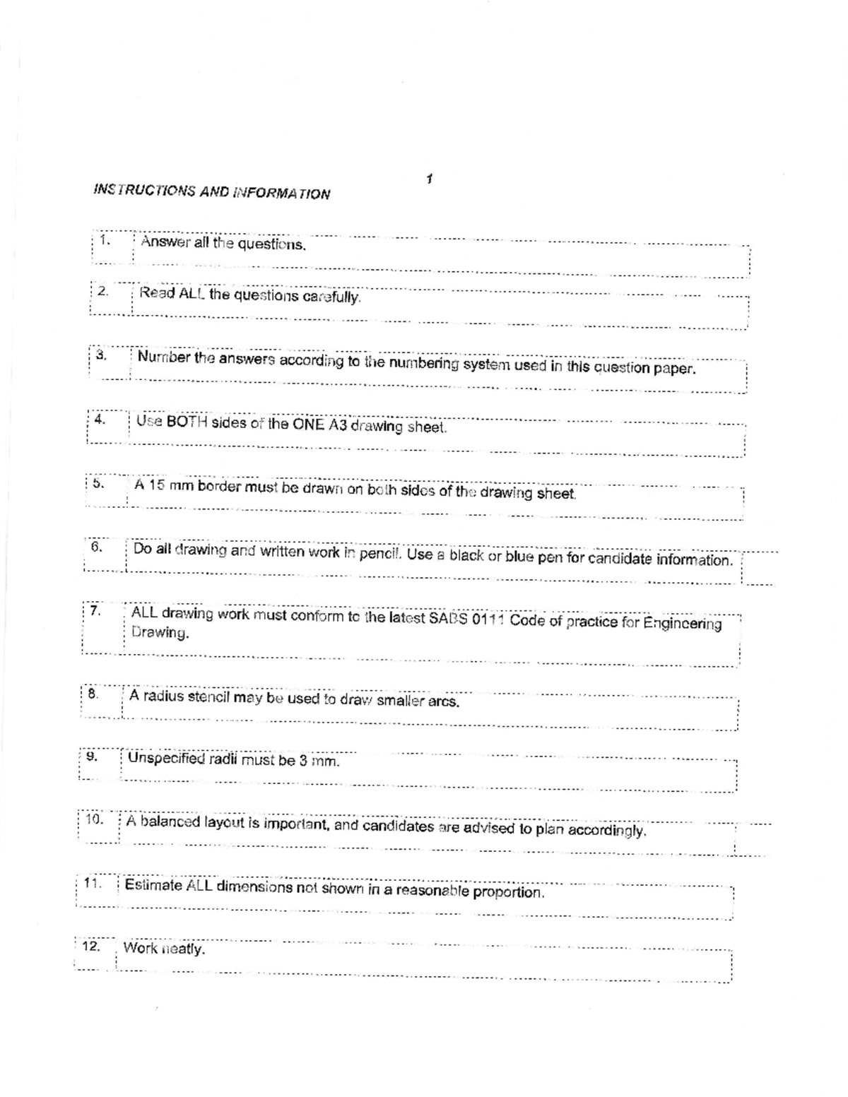 Engineering Drawing N3 T1 - Task 1 Instructions and Guidelines - Studocu