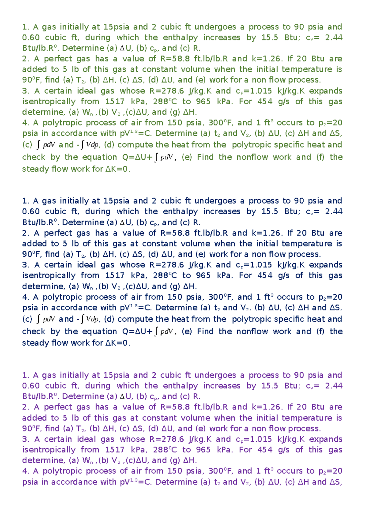 Quiz 3 - Thermodynamic Problem Solving Techniques - Studocu