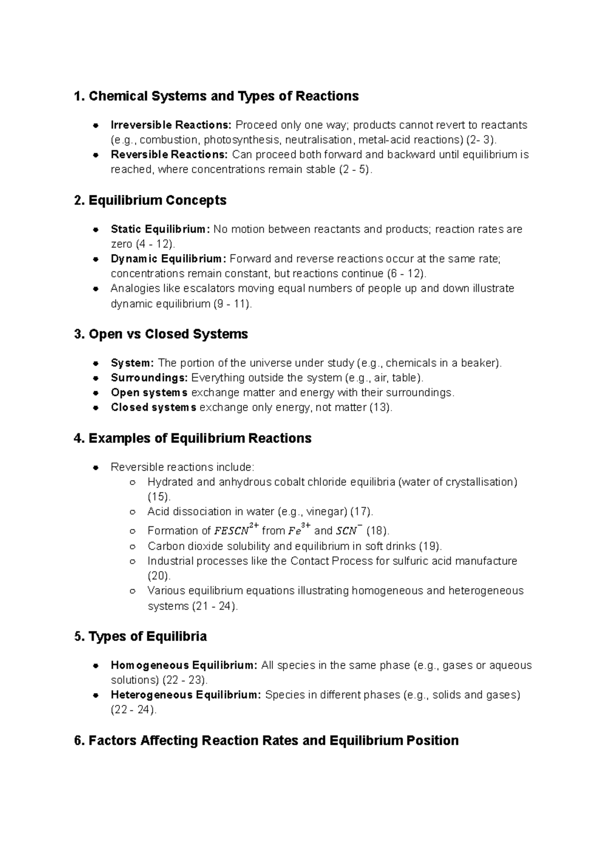 Chemistry HSC Notes - Module 5: Chemical Systems & Equilibrium Concepts ...