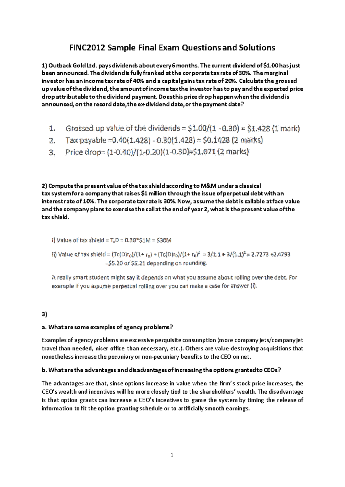 FINC2012 Sample Final Exam (202102) - FINC2012 Sample Final Exam ...