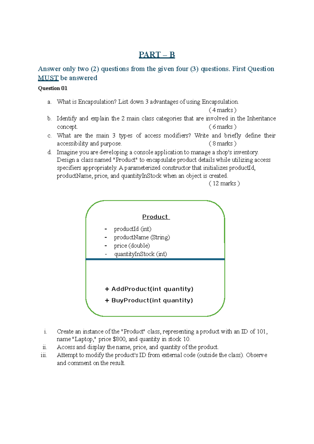 CS107.3 - OOP in C#: Encapsulation & Inheritance Concepts - Studocu