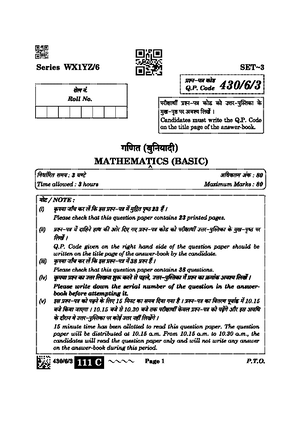 30 5 1 Maths Standard Que - SECTION Mathematics Standard (041) 2 1. (b ...