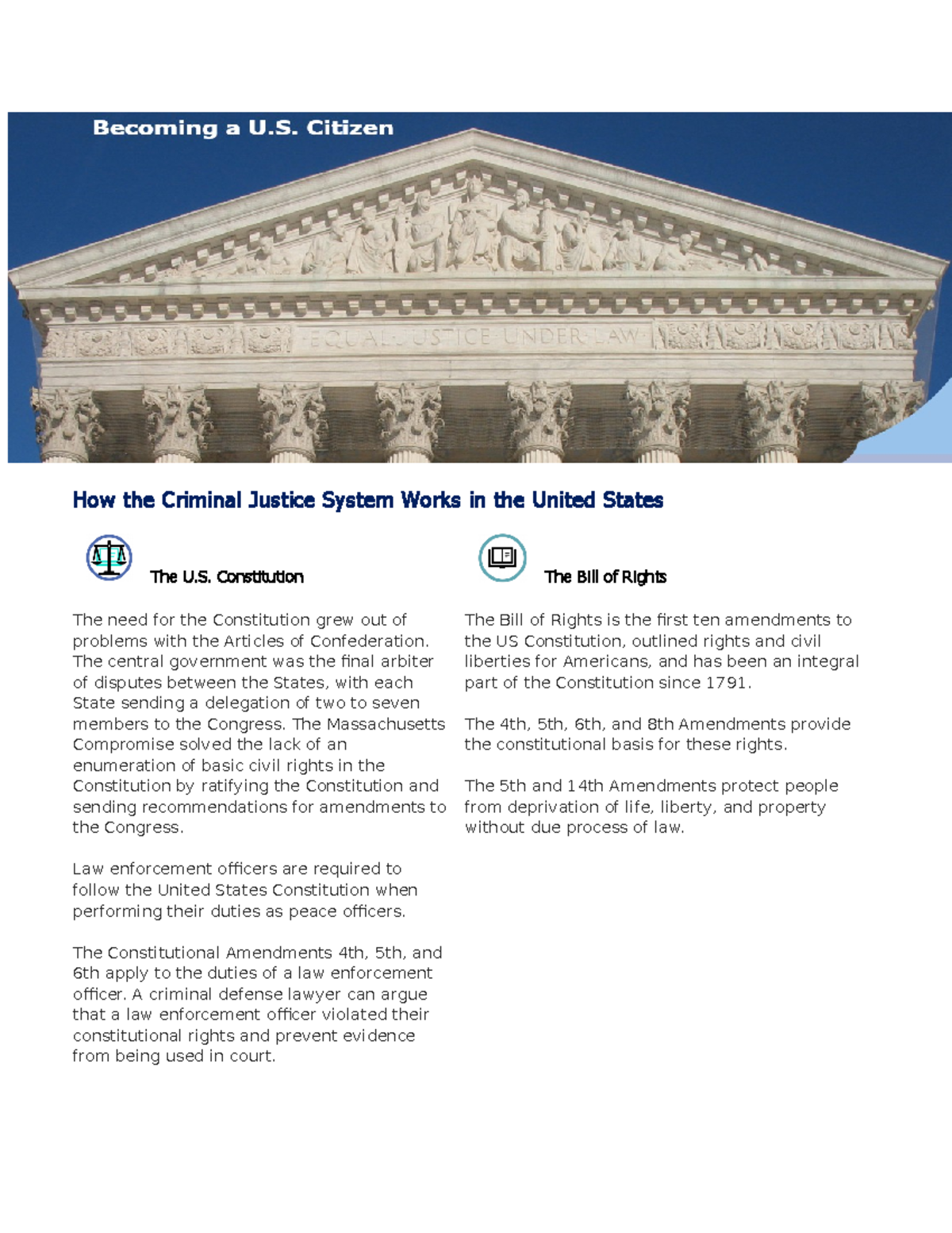 CJ 112 Project One - How the Criminal Justice System Works in the ...