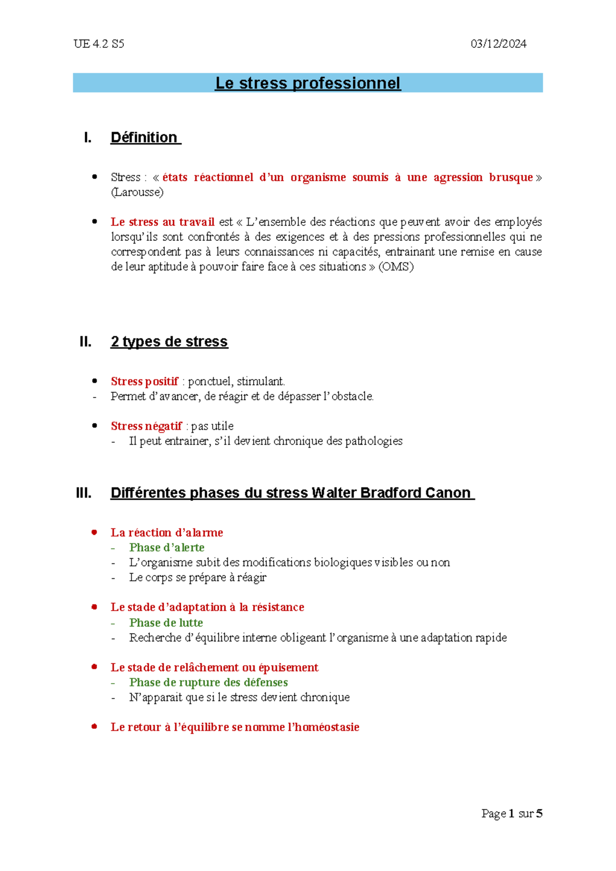 Le stress professionnel (terminer) - Le stress professionnel I ...