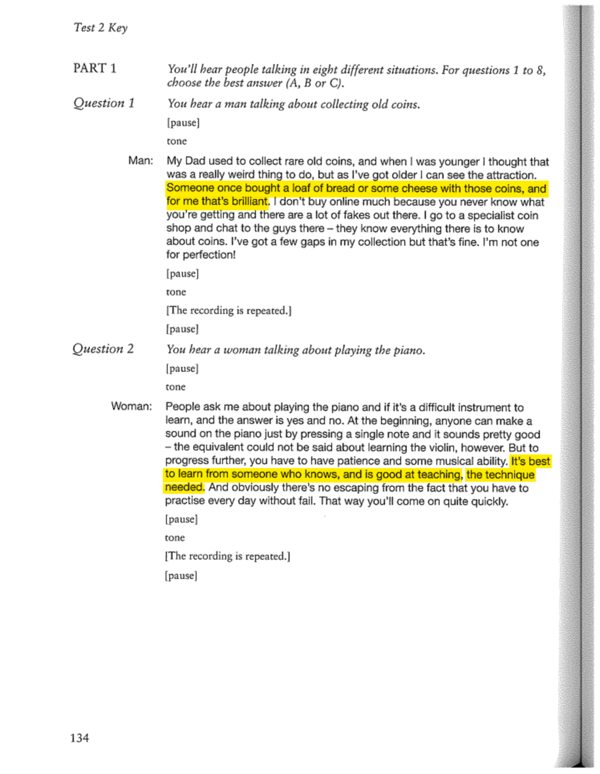 Test 2 Key: Listening Comprehension in Various Contexts - Studocu