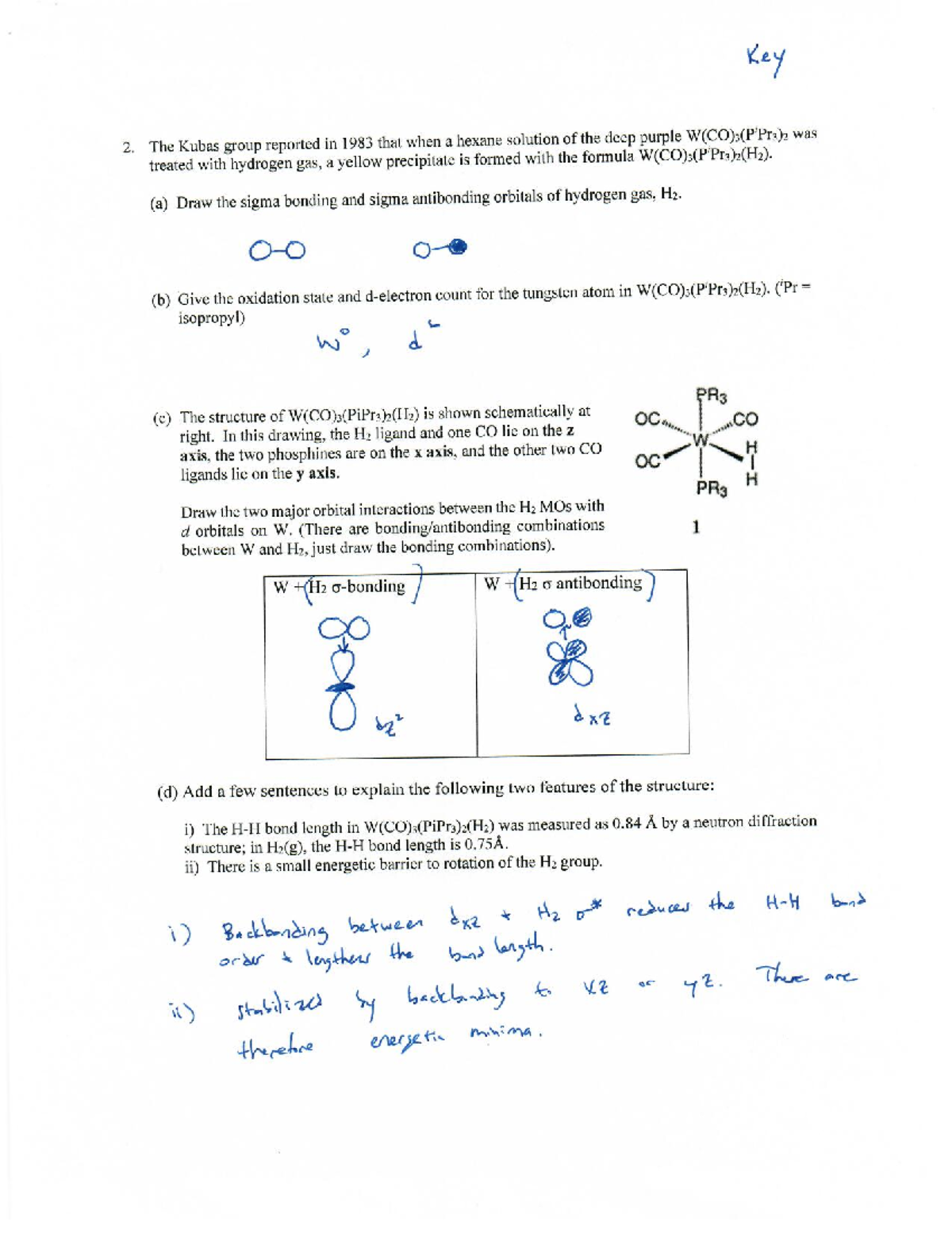 Practice Exam 2 Key - Chemistry Concepts and Orbital Interactions - Studocu