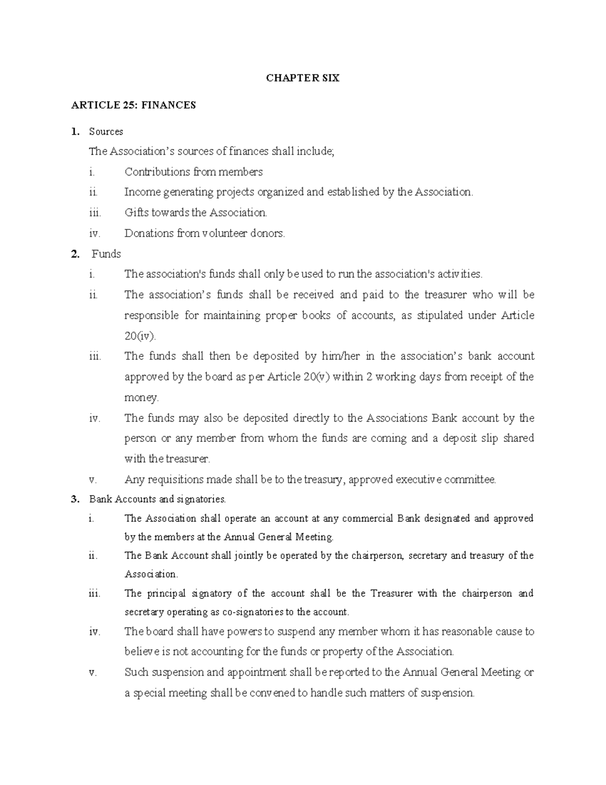 Chapter SIX IUCU - Will give guidance on constitutional matters ...