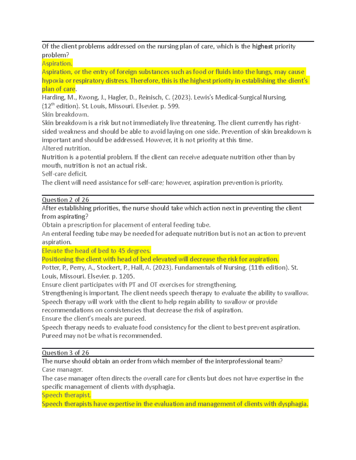 Altered nutrition case study - Of the client problems addressed on the ...