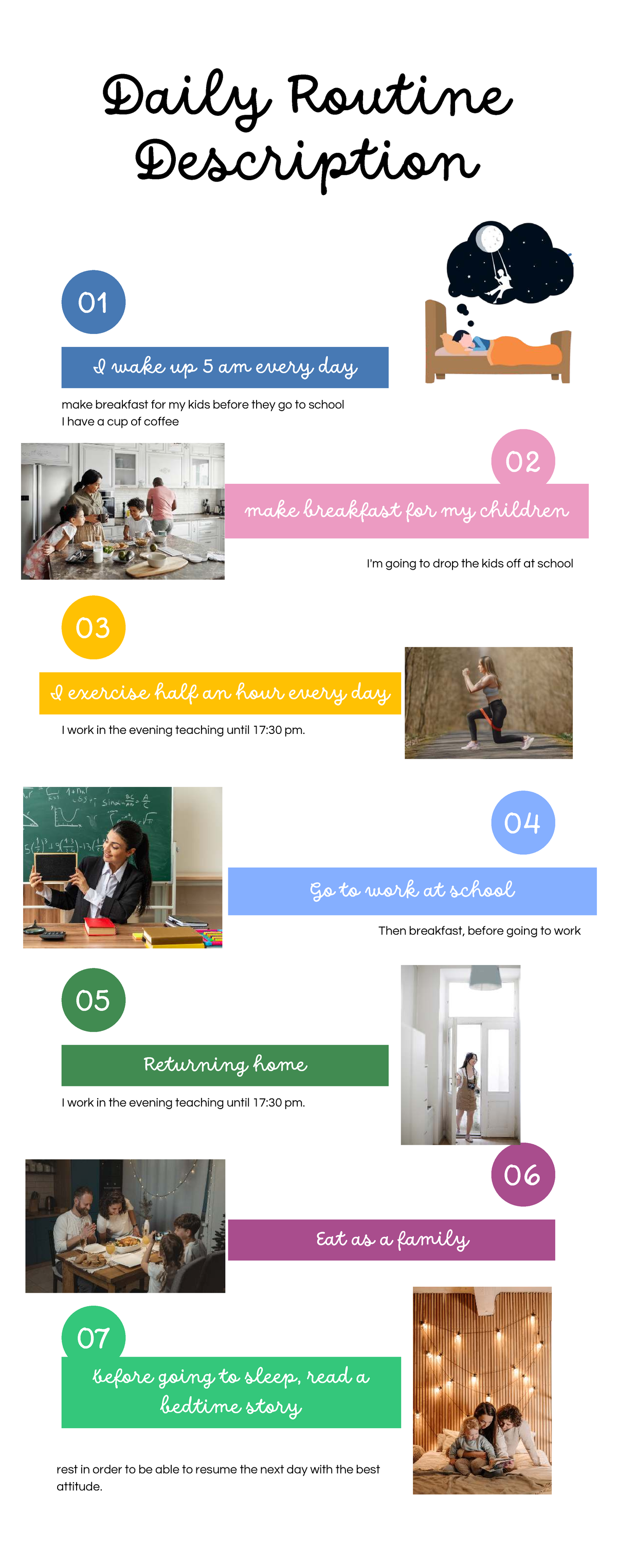 Daily Routine Description - UNIT 2: Actividad de Rutina Diaria - Studocu