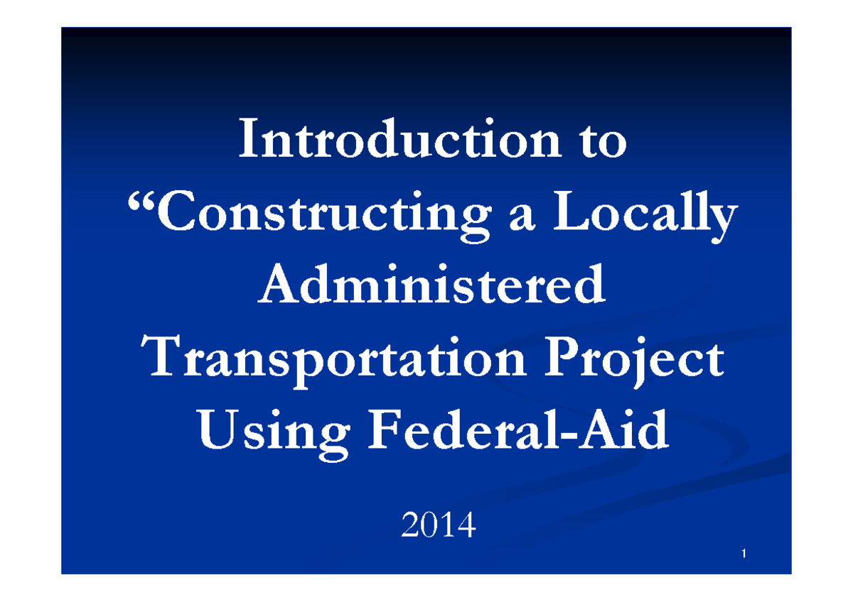 Federal-Aid Project Management Guidelines (PLAFAP) Overview - Studocu