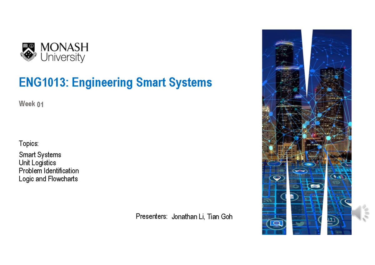 ENG1013: Engineering Smart Systems Week 01 Workshop Overview - Studocu