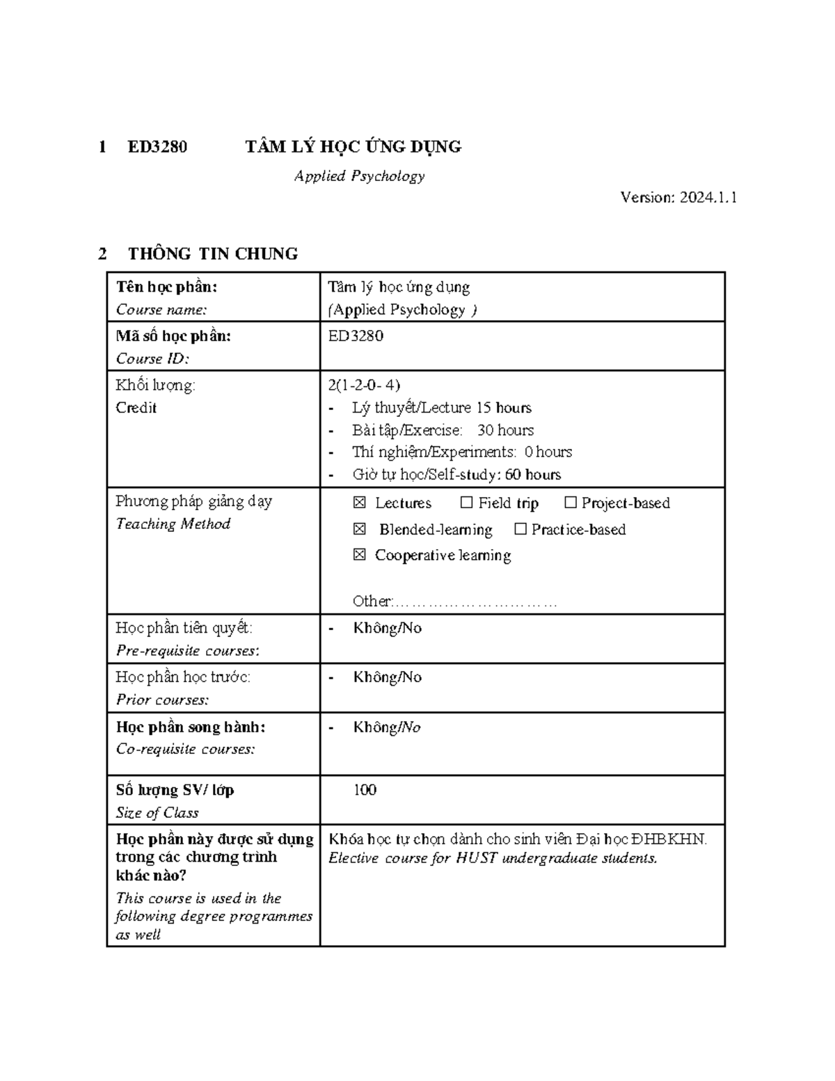 ED3280 - Đề cương Tâm Lý Học Ứng Dụng trong Kỹ Thuật - Studocu