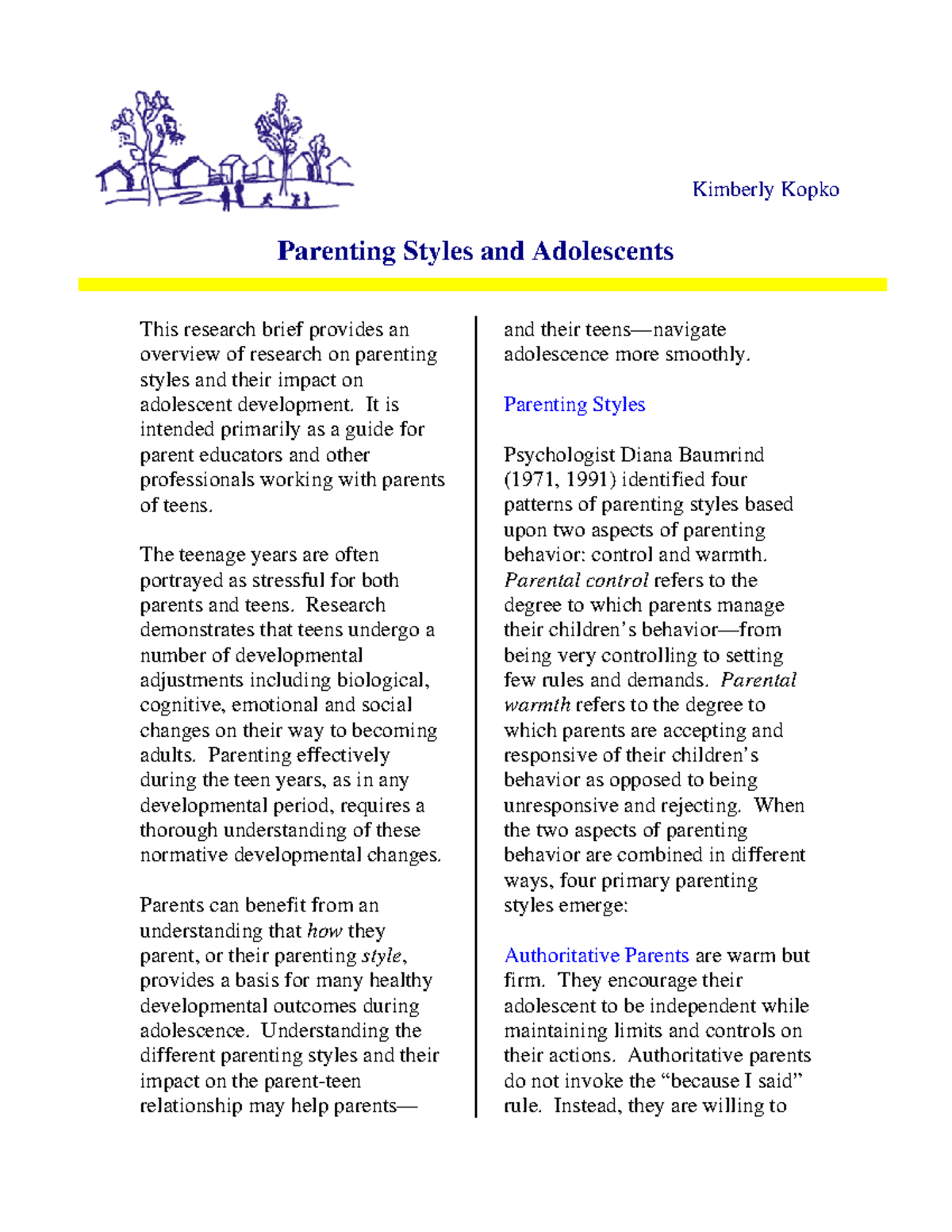 Parenting Styles and Their Impact on Adolescent Development: A Guide ...