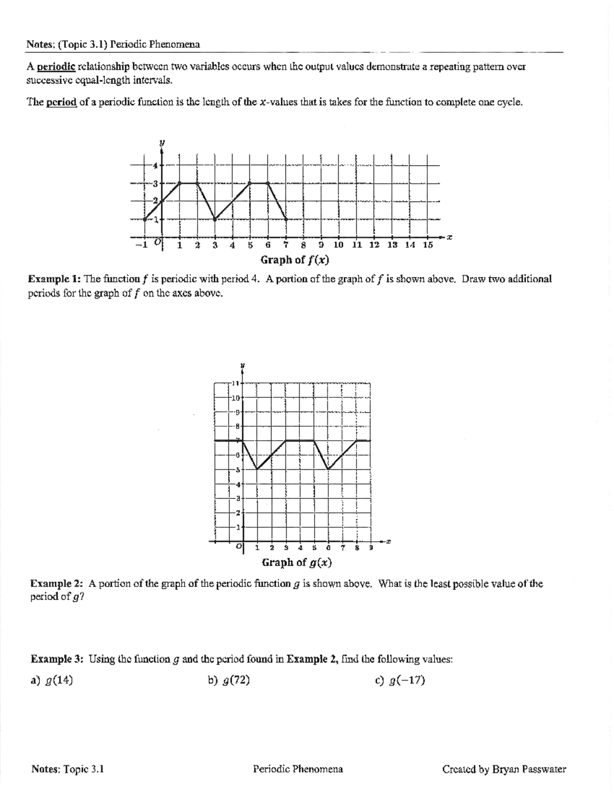 Notes: (BP) Periodic Phenomena and Sinusoidal Functions - Studocu