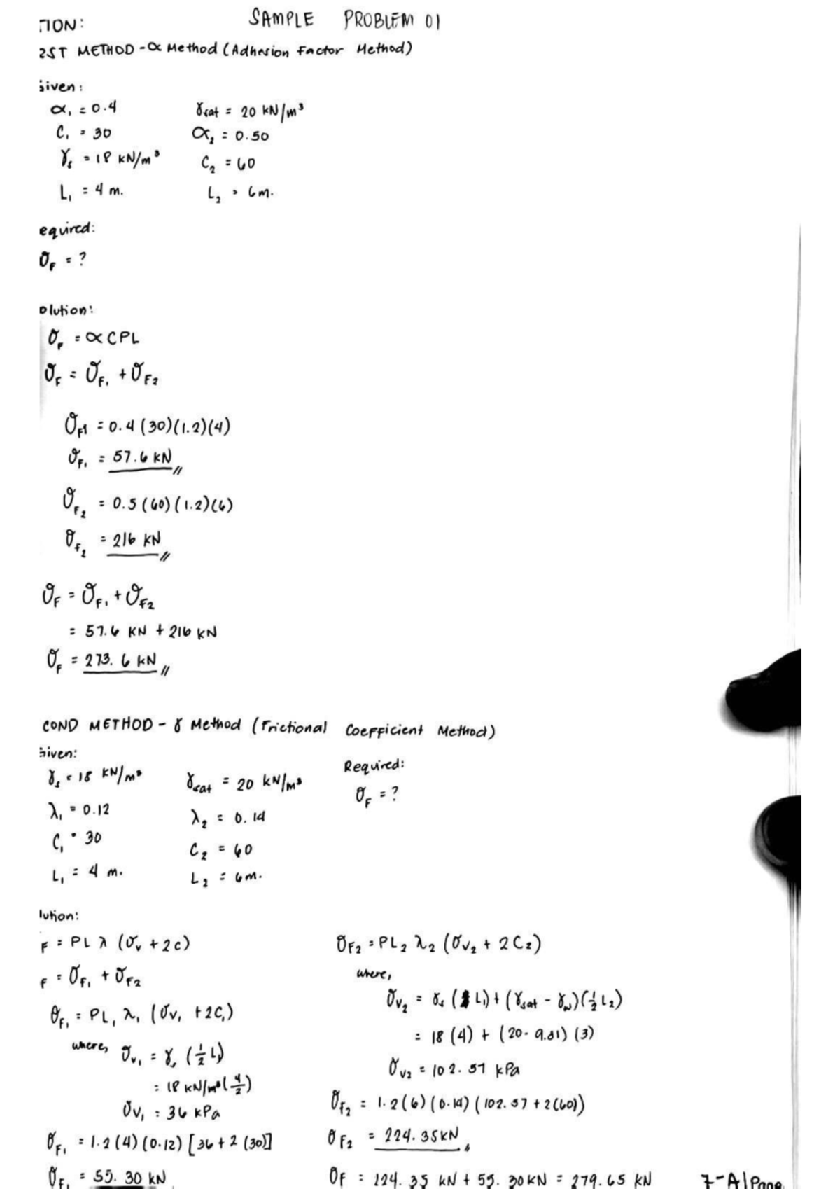 Geotechnical Engineering Notes: Piles - Sample Problems and Solutions ...