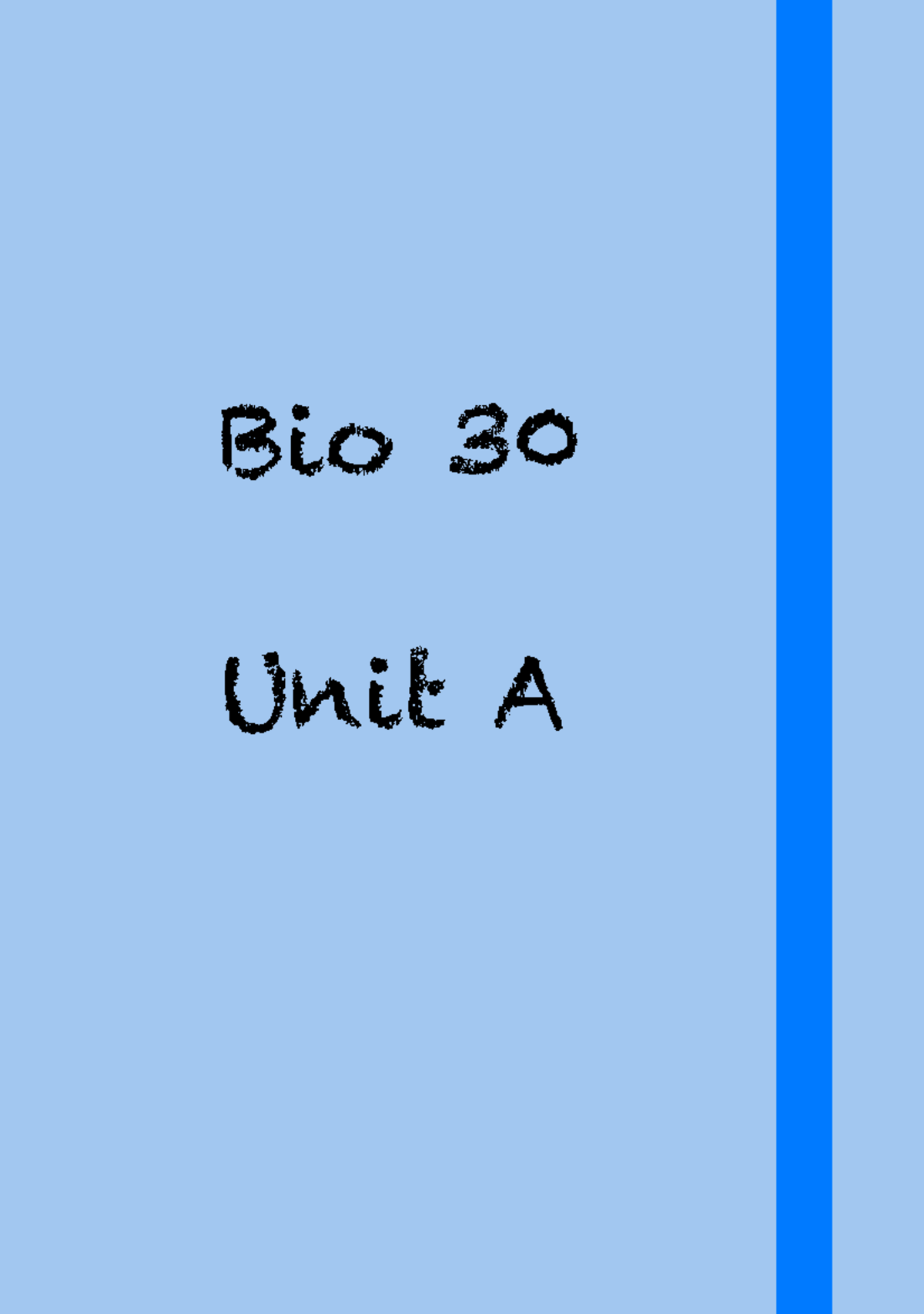 Bio 30 - Unit A Study Guide: Nervous and Endocrine Systems - Studocu