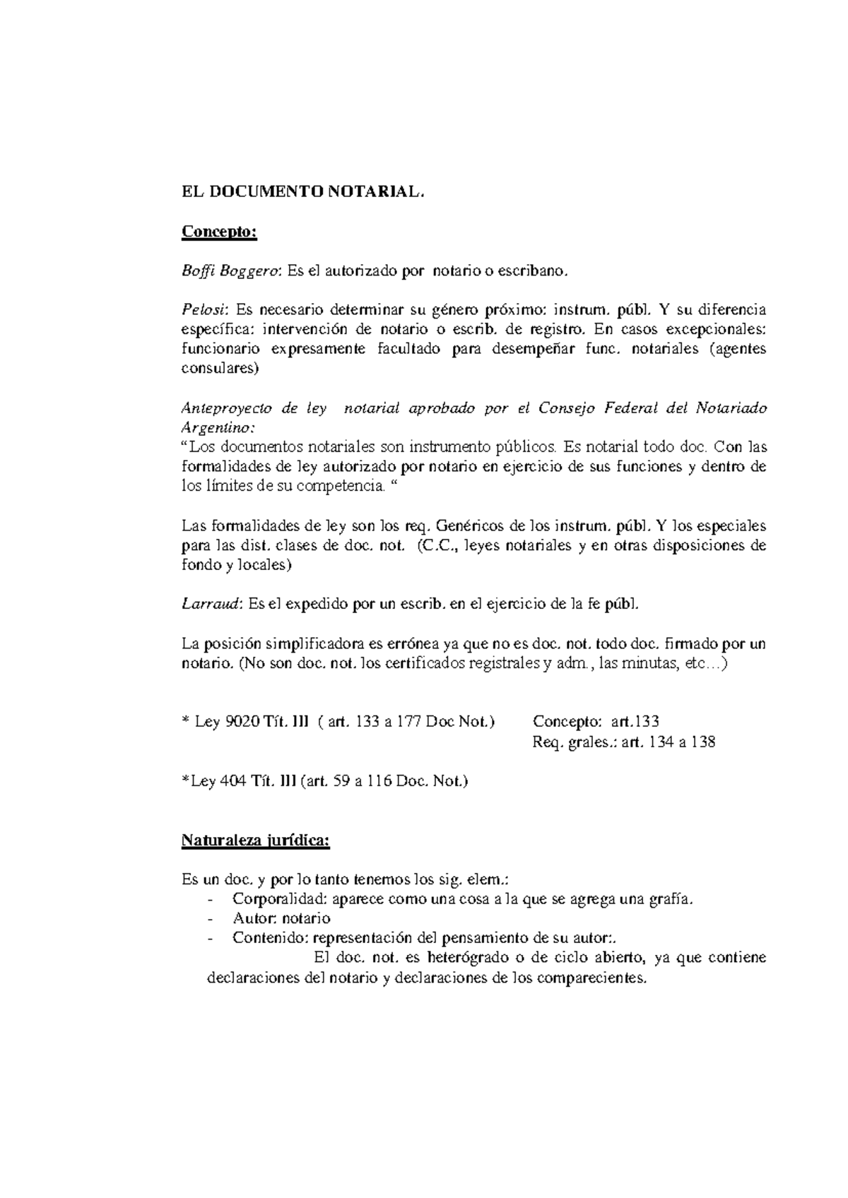 Documento Notarial: Clases y Requisitos según Ley 9020 - Studocu