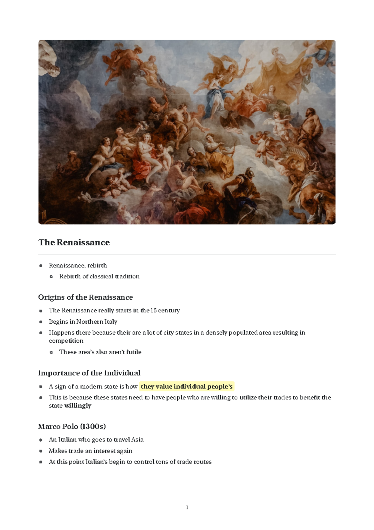 The Renaissance - The Renaissance Renaissance: rebirth Rebirth of ...