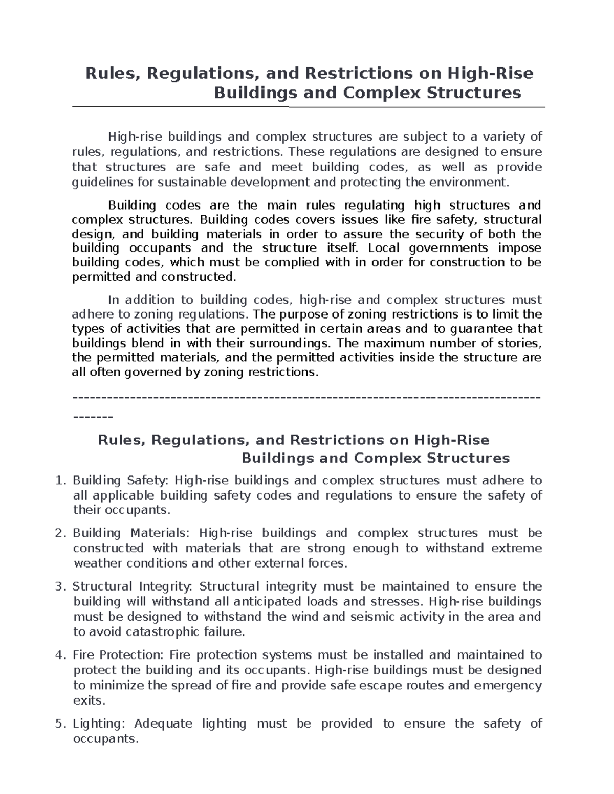 High-Rise Buildings & Complex Structures: Rules, Regs, & Safety Codes ...