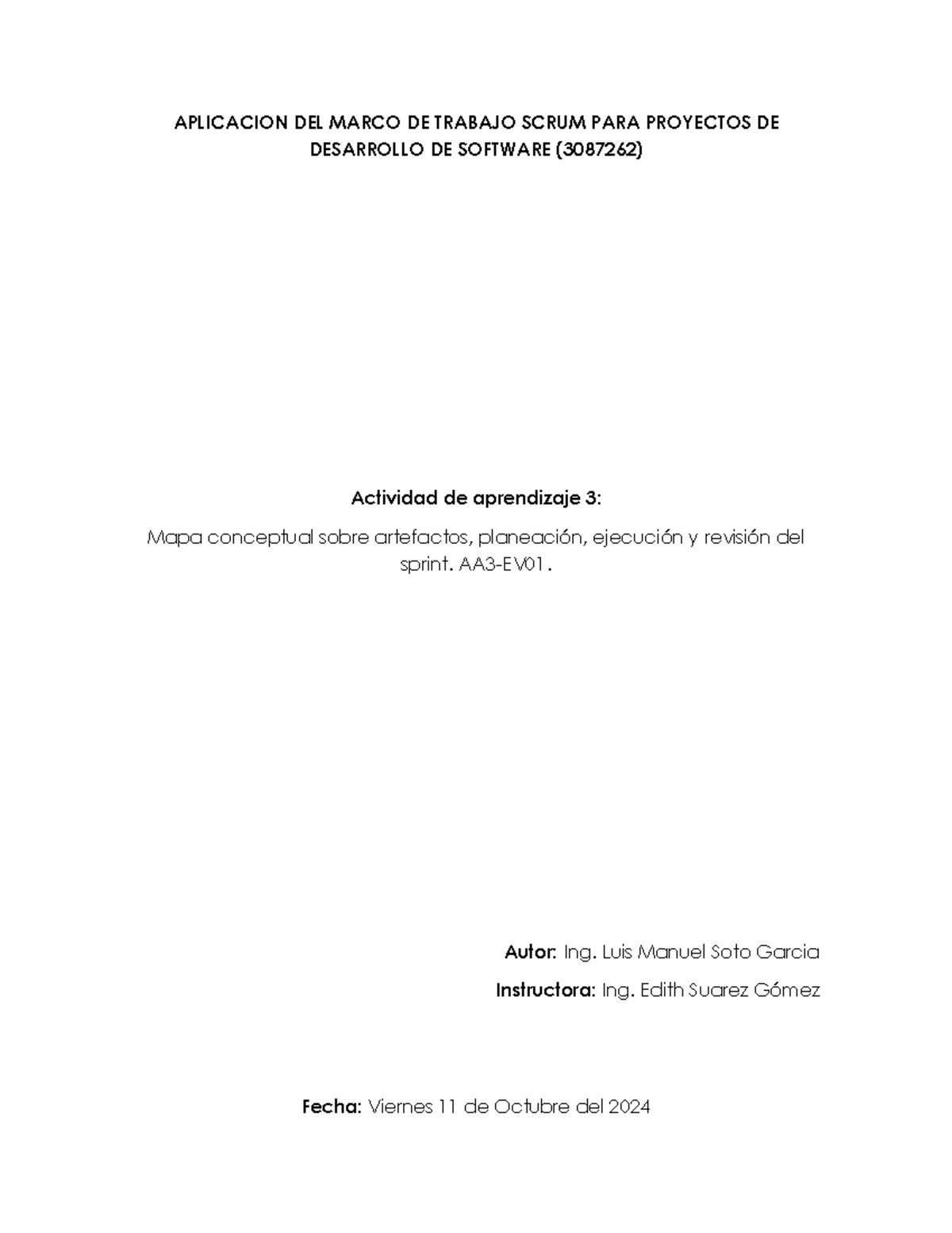 Mapa Conceptual de Scrum: Artefactos y Sprints (3087262) - Studocu