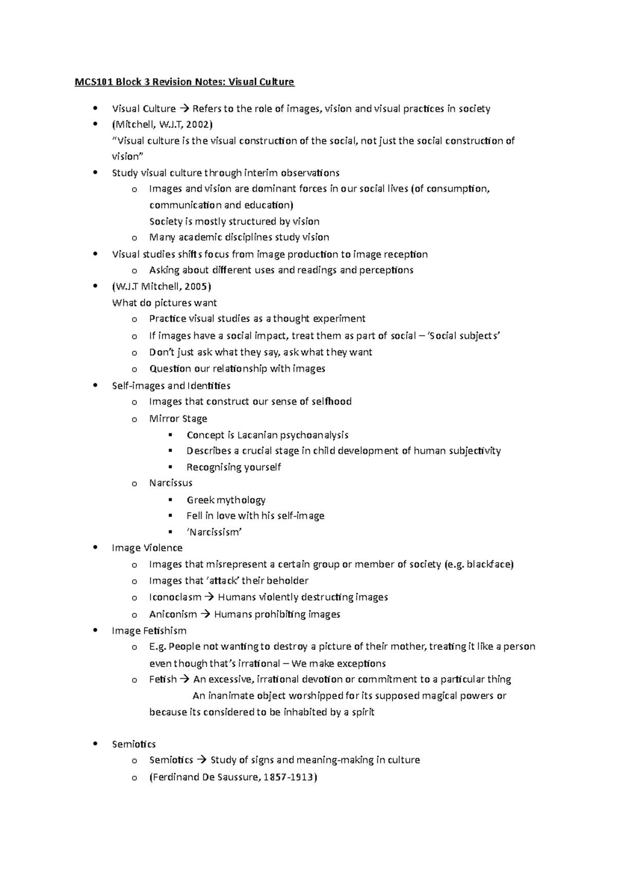 MCS101 Block 3 Revision Notes - MCS101 Block 3 Revision Notes: Visual ...