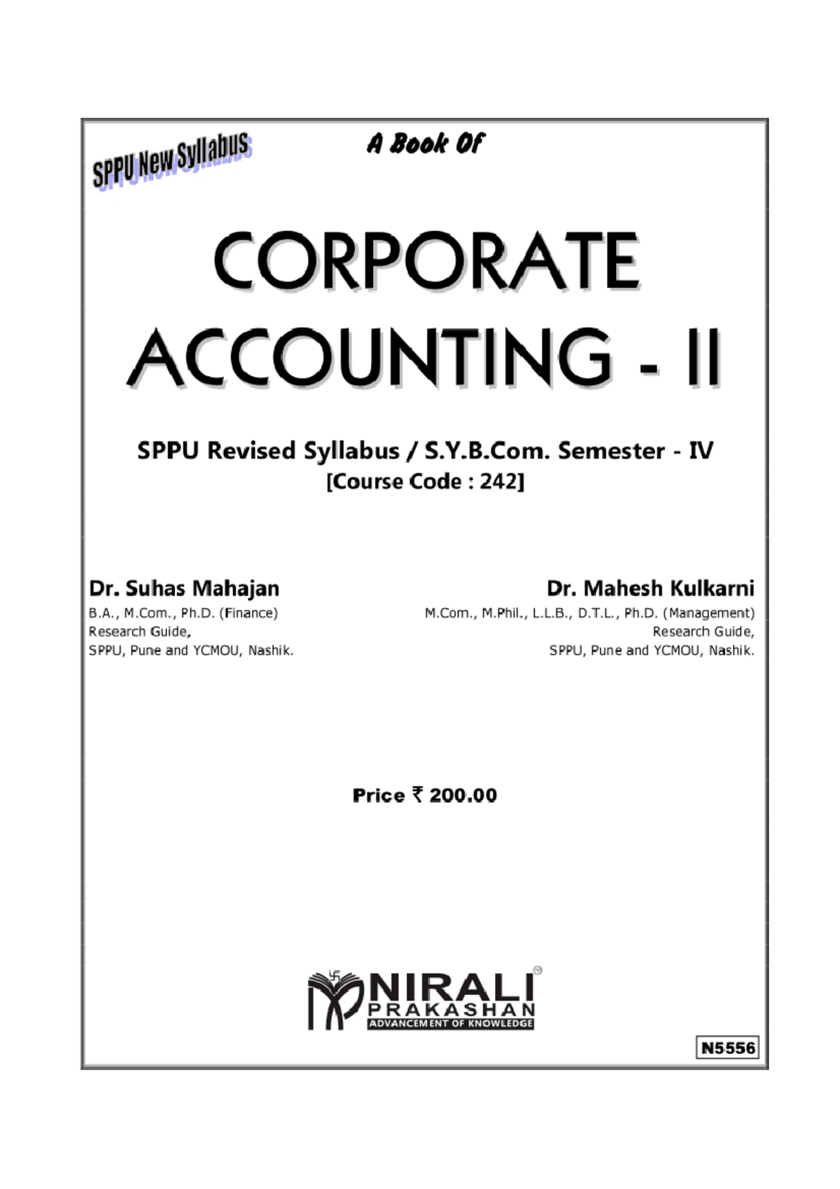 Corporate Accounting E-Books for S.Y.BCOM Students - Studocu