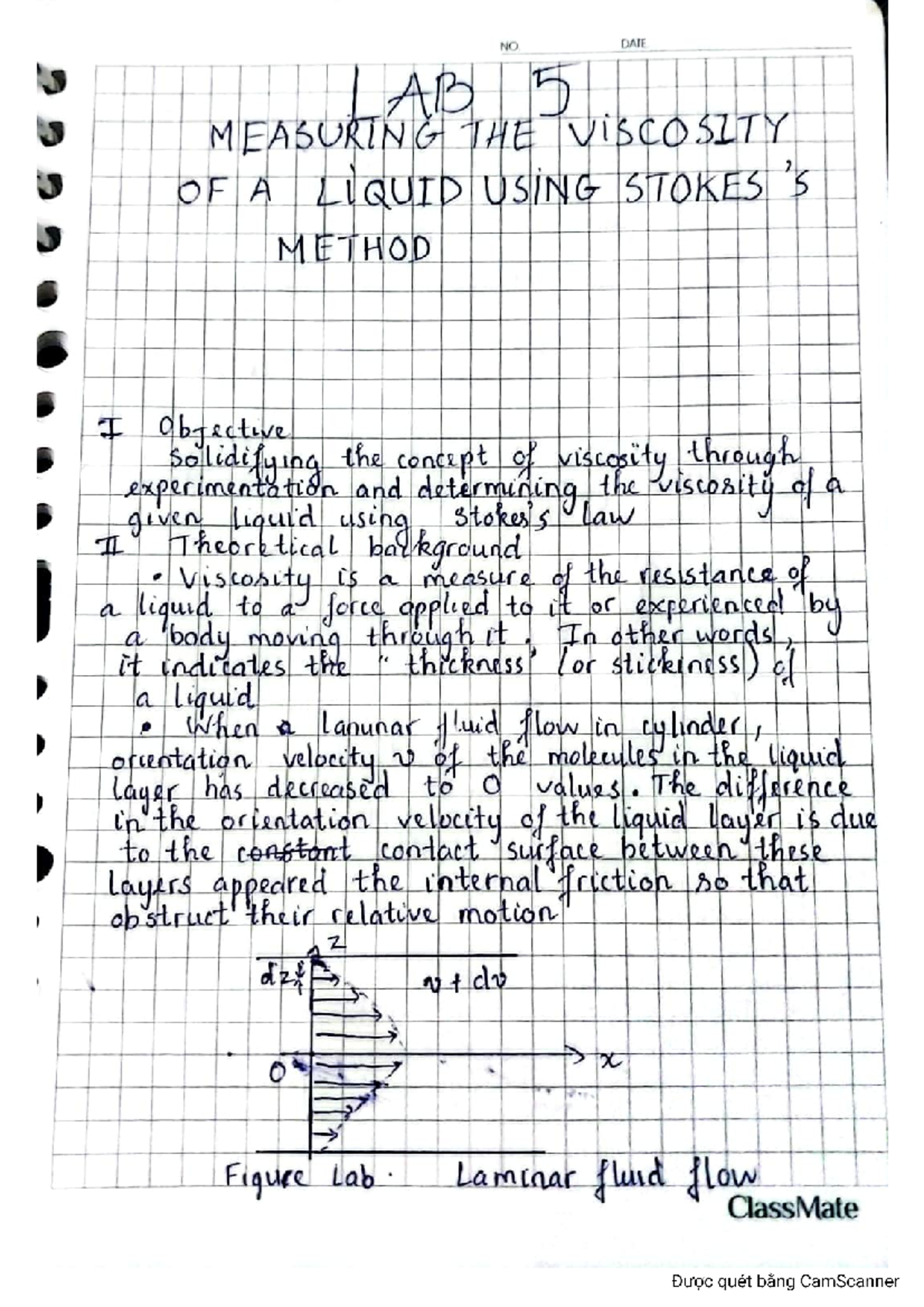 LAB 5: Measuring Liquid Viscosity Using Stokes Method - Studocu