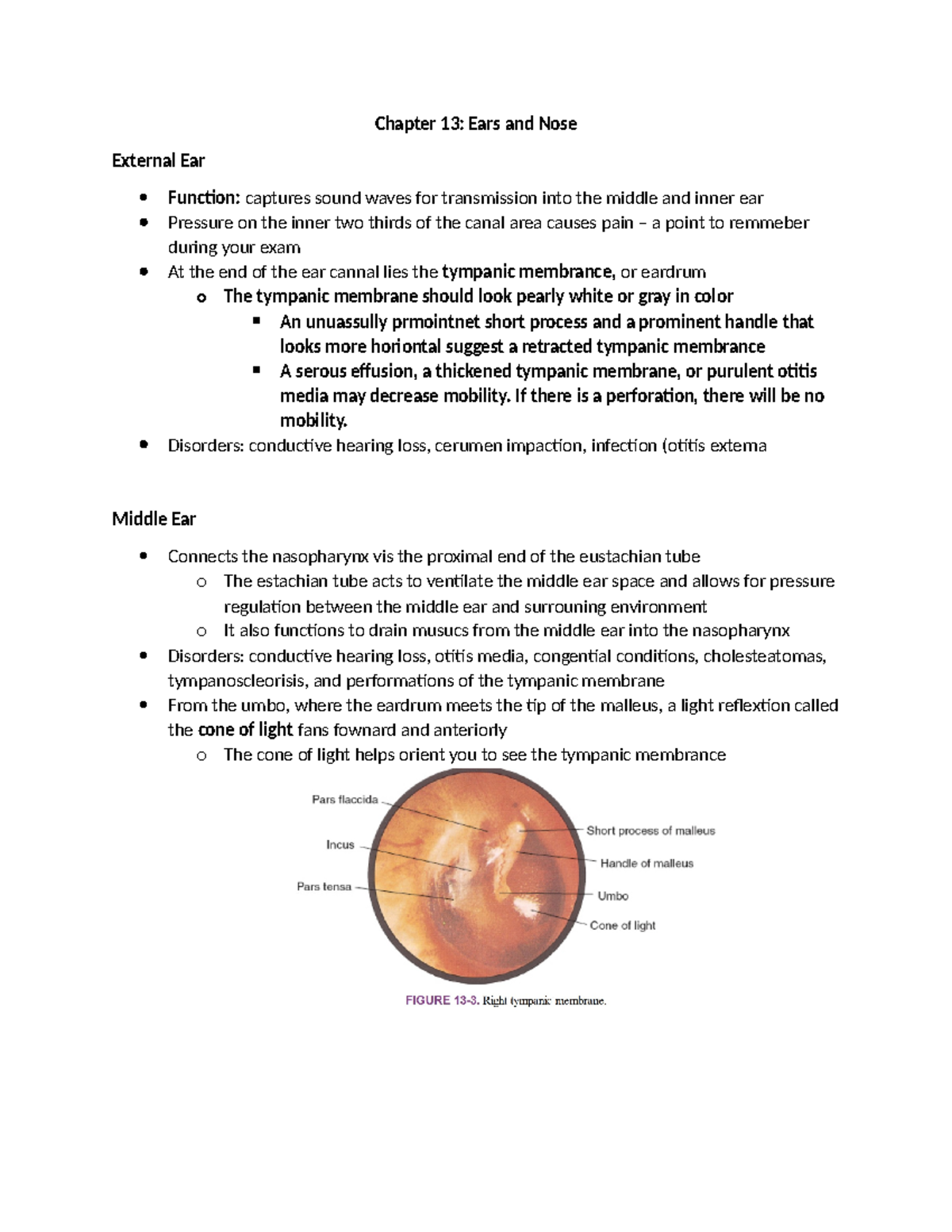 Chapter 13 Summary: Ears & Nose in Bates' Guide to Physical Examination ...