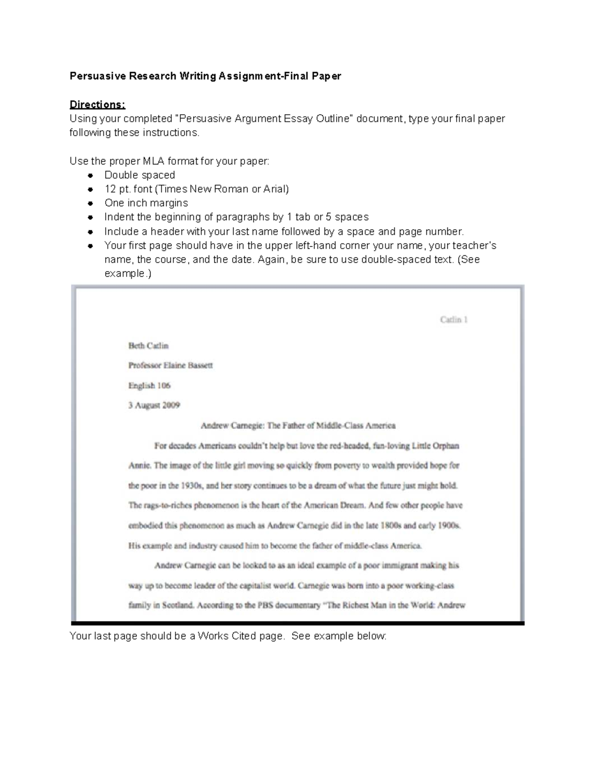 ENG 101: Persuasive Research Writing Final Paper Guidelines - Studocu