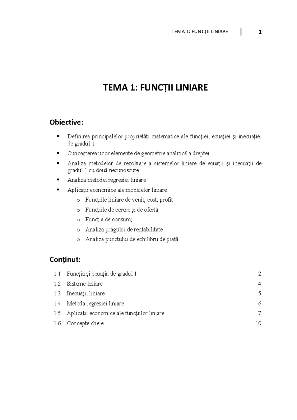 1 . functii liniare 1-1 - ####### TEMA 1: FUNCȚII LINIARE 1 TEMA 1 ...