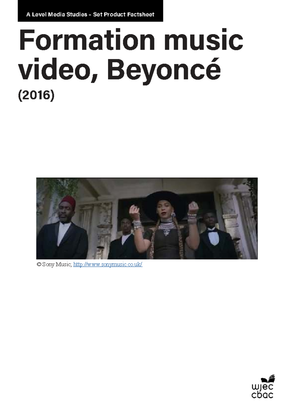 A Level Media Studies Unit 1: Analysis of Beyoncé's Formation Music ...