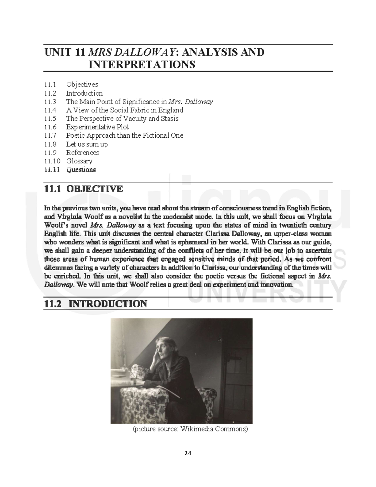 Unit 11: In-Depth Analysis of 'Mrs. Dalloway' and Social Commentary ...